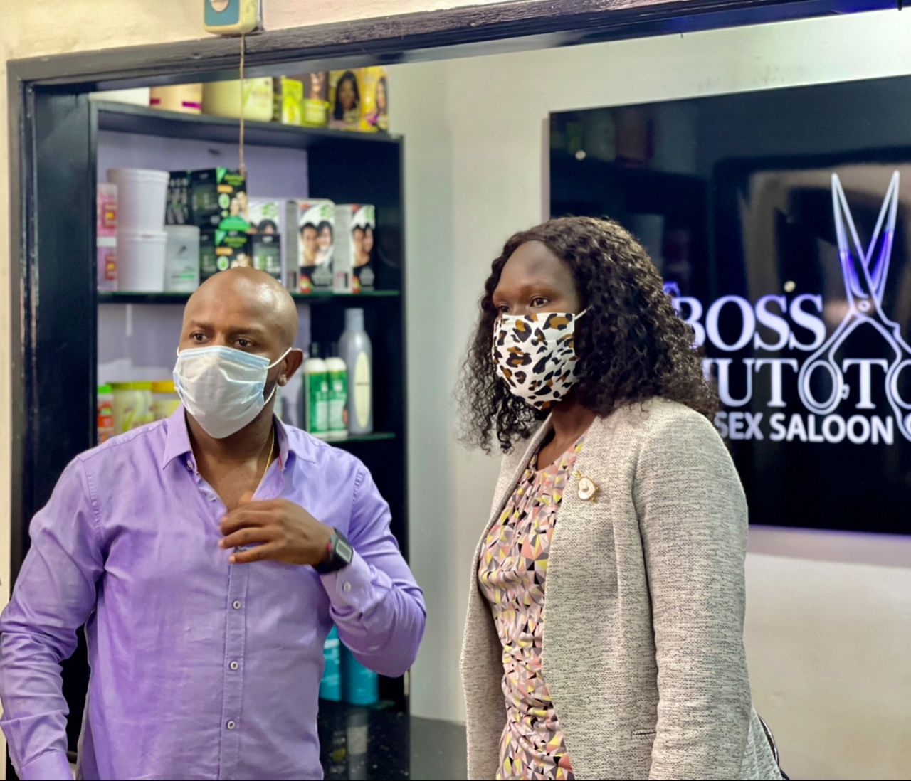 Minister Anite books out Kansanga’s Boss Mutoto salon