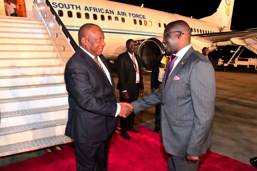 South Africa's Ramaphosa arrives for official working visit