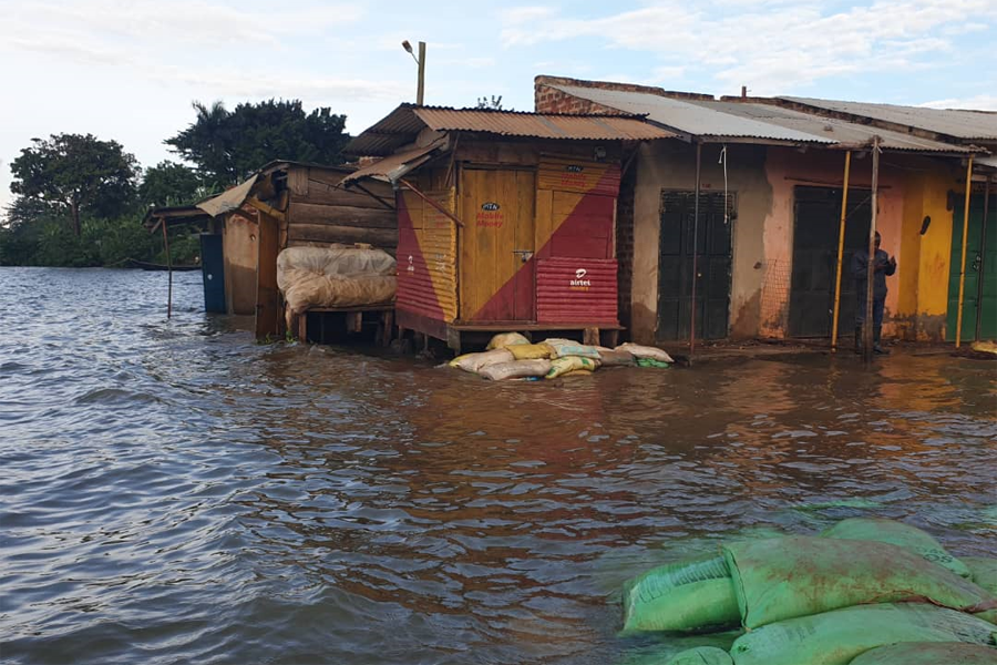 Rising Lake Victoria waters submerge Masese Landing Site