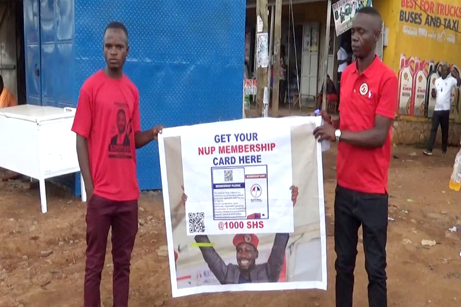 NUP 'foot soldiers' scour Jinja in membership registration