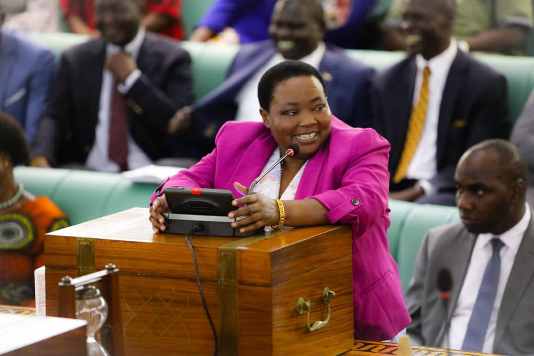 Nabbanja shows off Global Award tabled in Parliament.