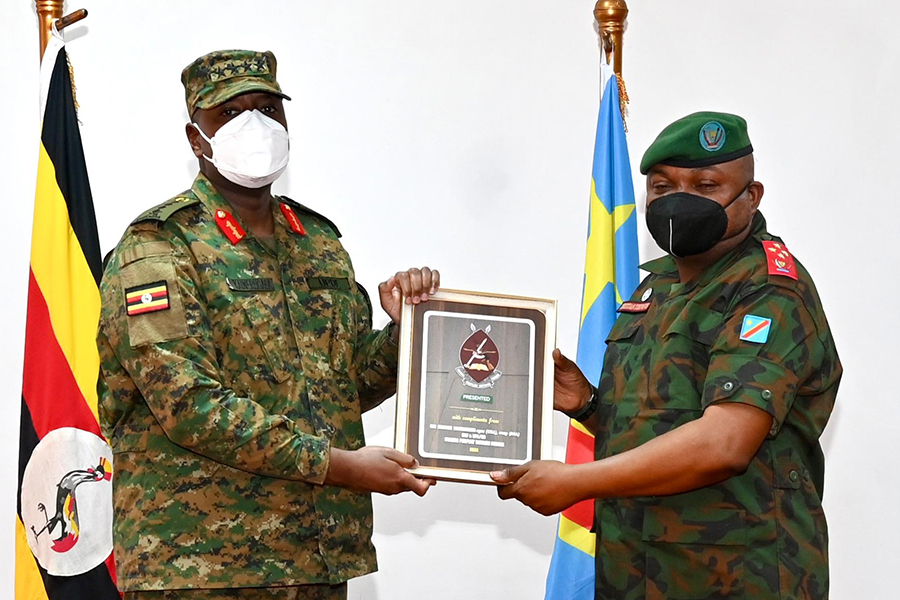 Gen Muhoozi, DRC’s Tshiwewe Celebrate Operation Shujaa Achievements