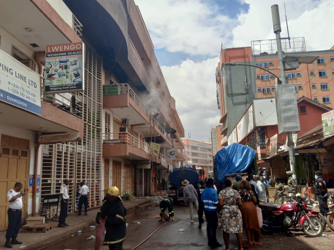 Fire Guts Nyumba Kubwa Building at Arua Park