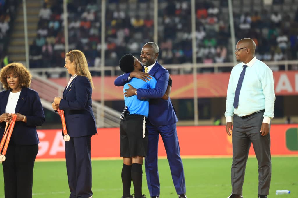 Referee Nabadda Moved by Fan Cheers During CHAN 2024 Third-Place Match