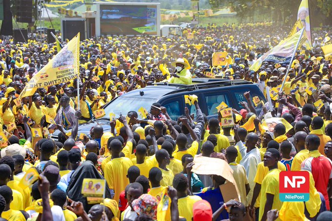 Bukedea Painted Yellow as Museveni Wraps up Campaigns in Teso