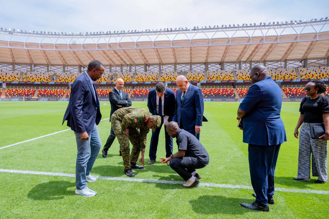 Gen Muhoozi Inspects Newly Completed Hoima City Stadium