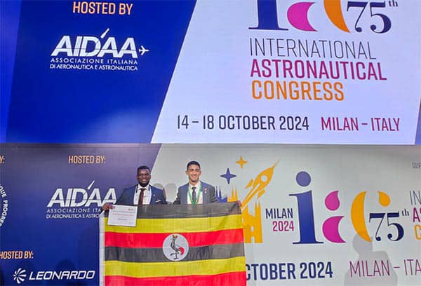 Ugandan space engineer Edgar Mujuni recognized as emerging space leader at International ...