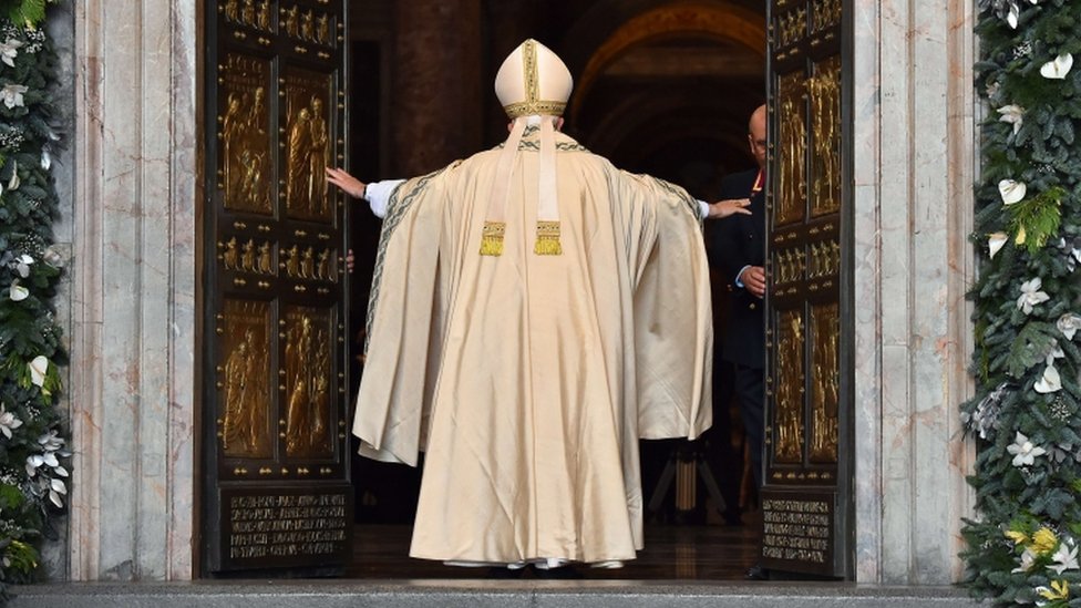 Pope Francis opens St Peter's Holy Door to launch jubilee