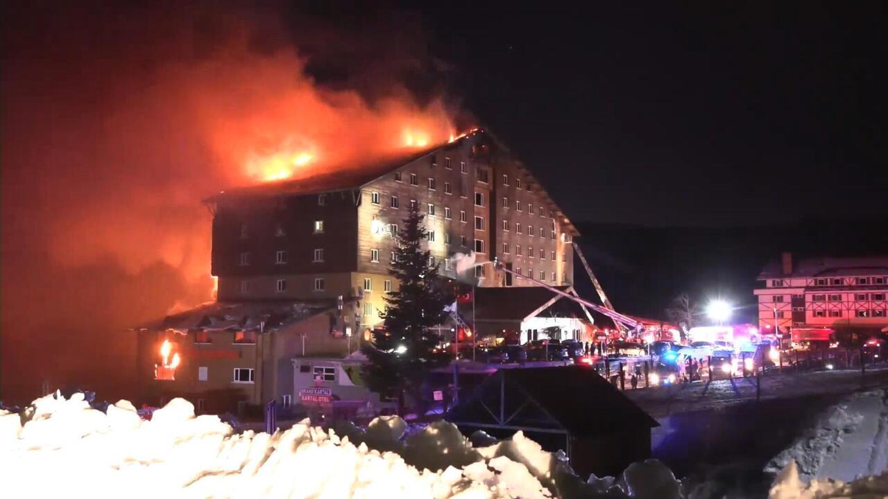 Scores killed as hotel engulfed by flames in Turkish ski resort