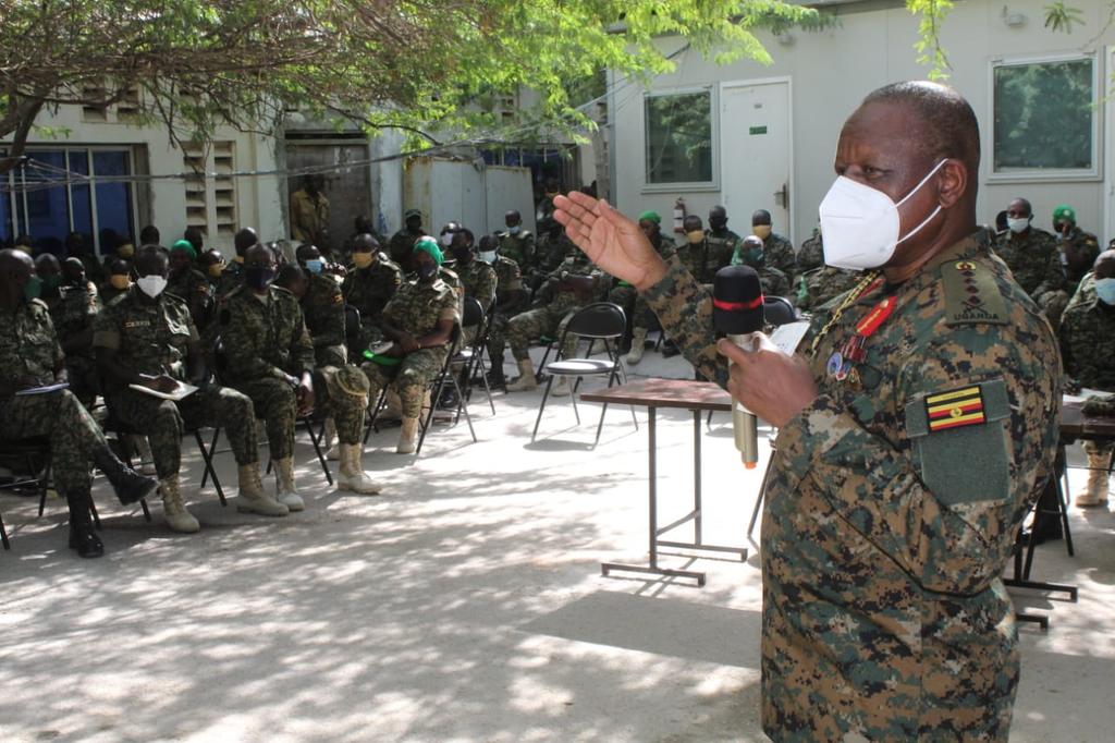 Gen Mbadi assures UPDF troops in Somalia of improved welfare