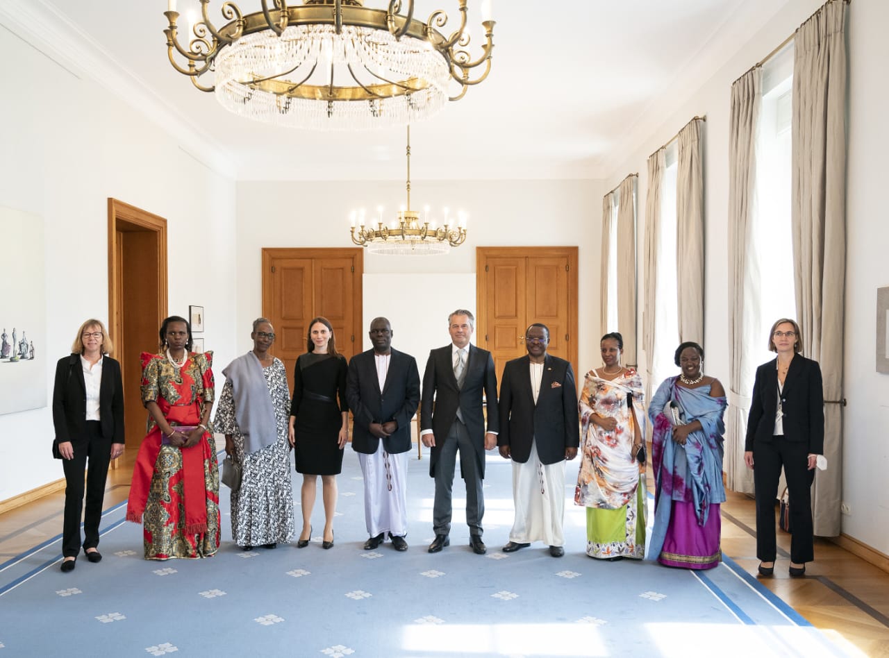 Amb. Stephen Mubiru presents credentials to Germany President