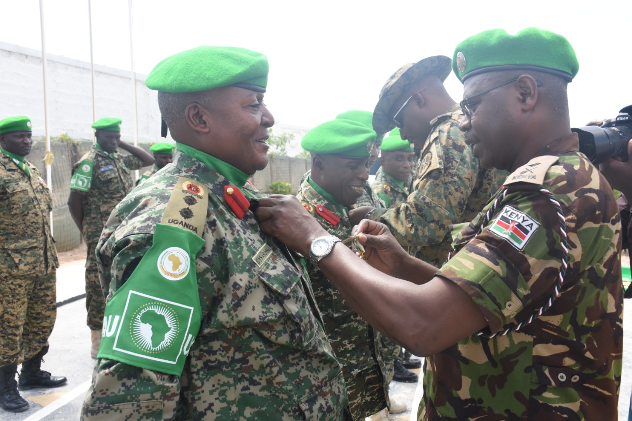 Ugandan troops awarded medals after completion of Somalia tour of duty