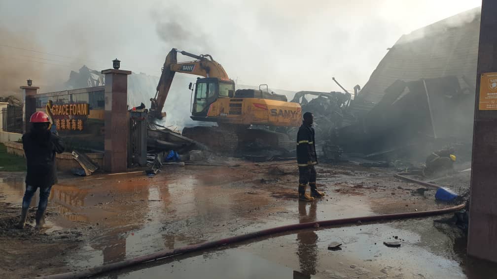 Huge fire guts factory at Sino-Uganda Mbale industrial park