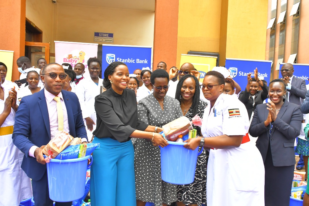 Stanbic, MTN gift workers at Kawempe Hospital ahead of Christmas