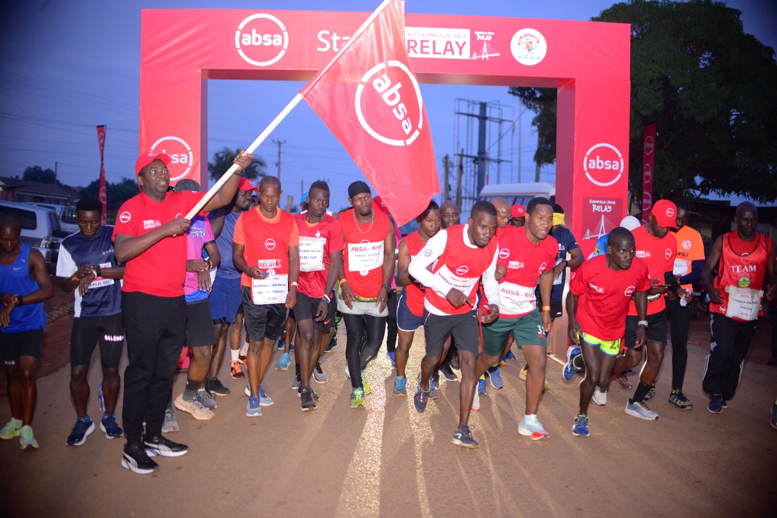 Absa and the Hashers run from Kampala to Jinja for the environment